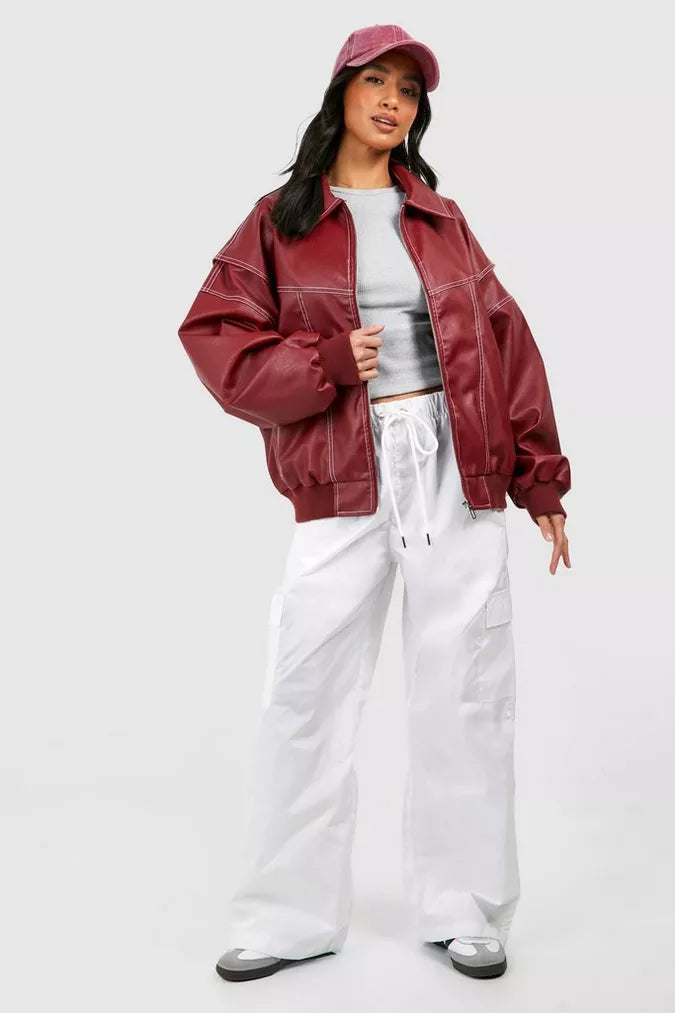 Eira® | The iconic red leather jacket! – Lily Hil