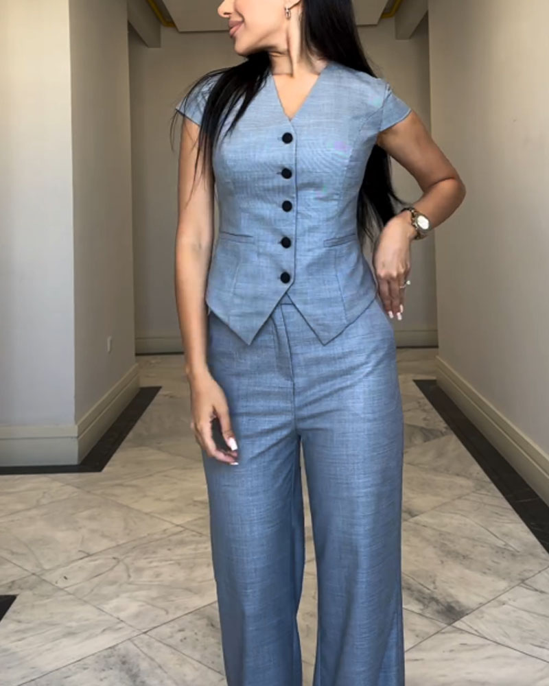 Tiffany® | Linen Blouse And Pants Set – Lily Hil