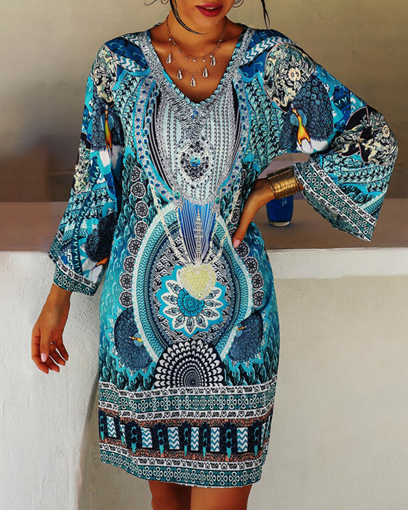 Hella® | Boho Dress With Long Sleeves – Lily Hil