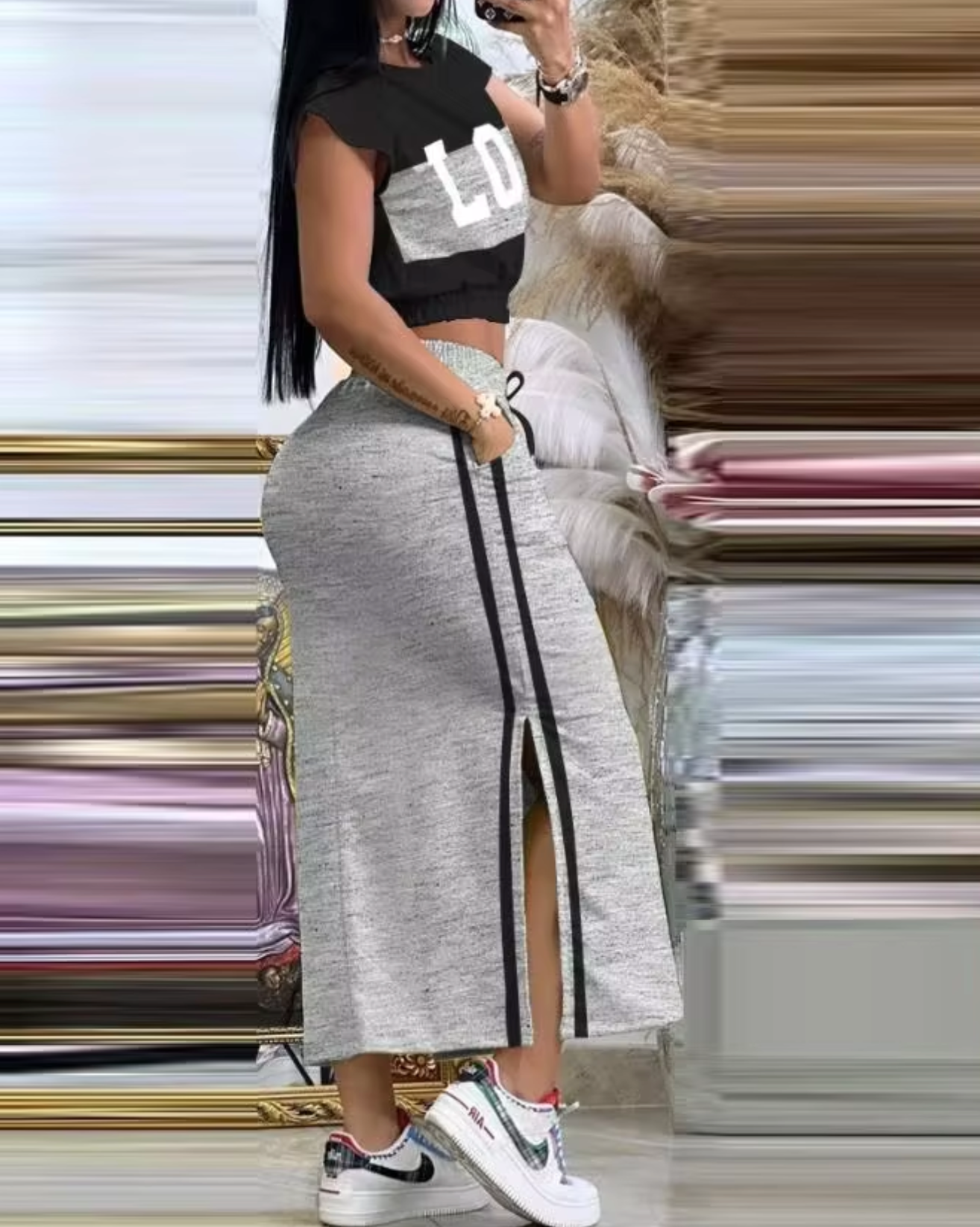 Grace® | Crop Top And Skirt Set – Lily Hil