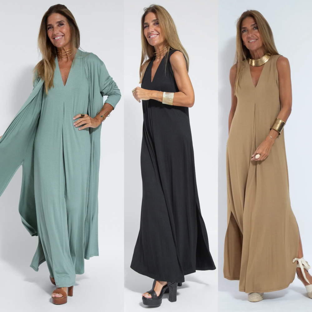 Paulette® | Long Dress With Vest – Lily Hil