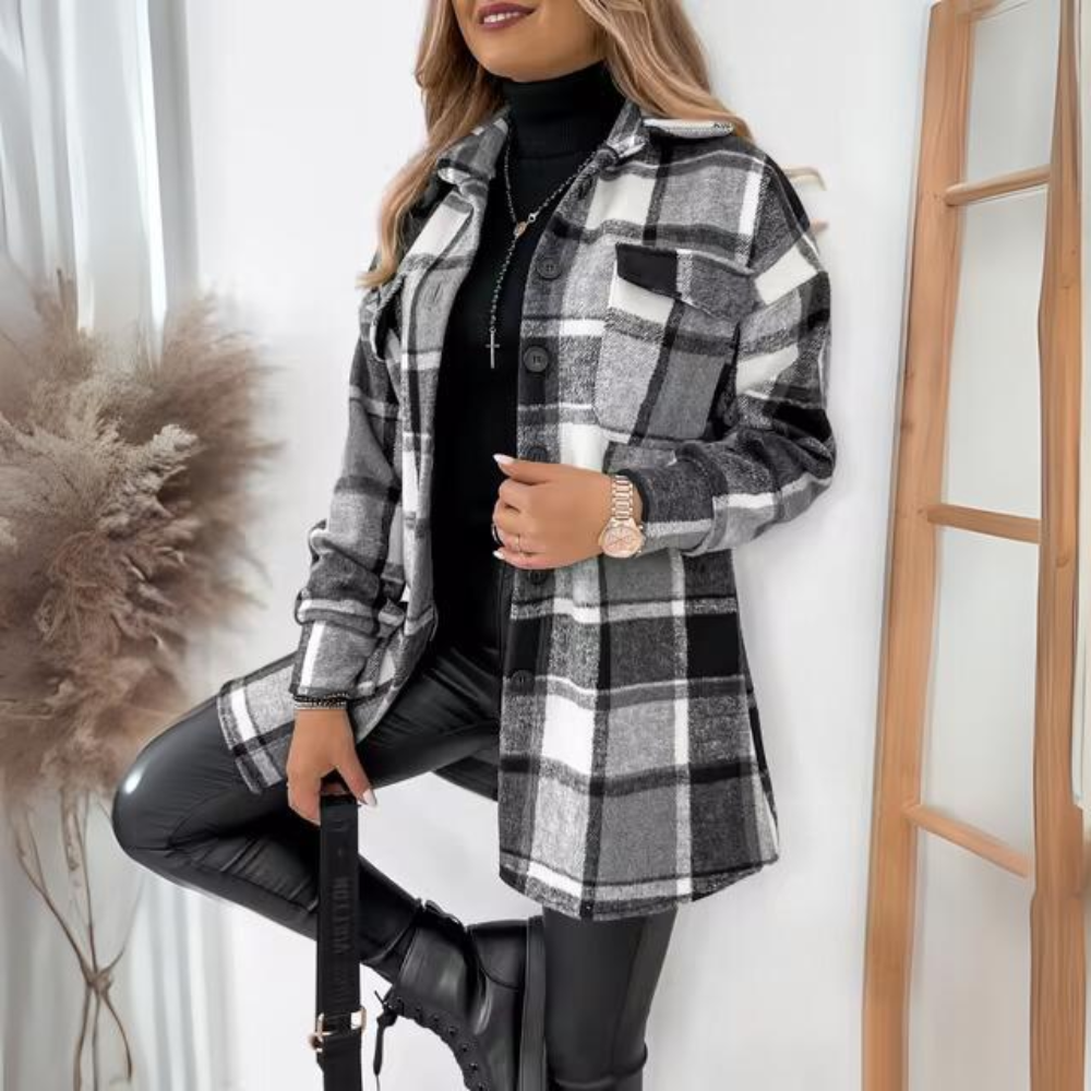 Minerva® | Checked winter jacket – Lily Hil