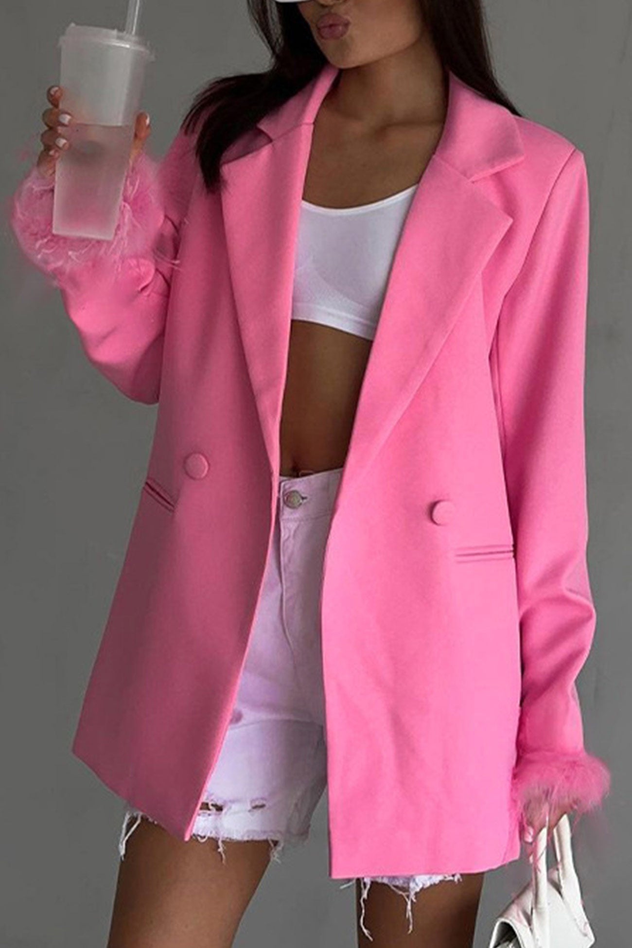 Luciana® | Suit with fixed lapels and fluffy cuffs – Lily Hil