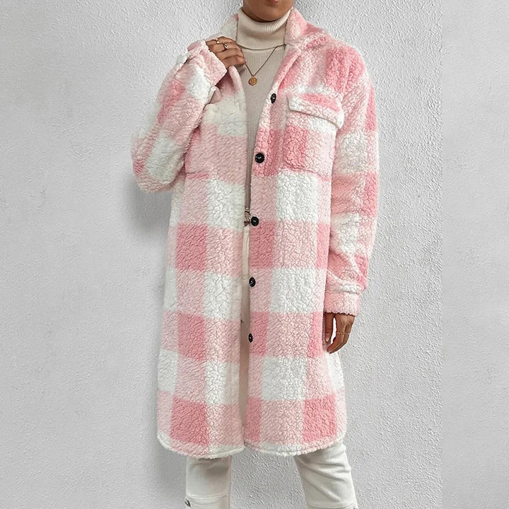 Lorena® | Long checked coat – Lily Hil