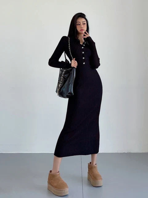 Ava® | Long, slim maxi dress – Lily Hil